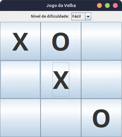 Jogo da Velha Java Swing Minimax: Interface Gráfica e Dificuldade